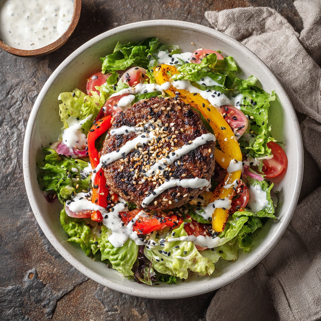 Burger Salad Dressing with Greek Yogurt: A High-Protein, Flavor-Packed ...